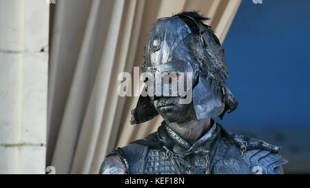 Ancient warrior or Gladiator posing over a white background Stock Photo ...