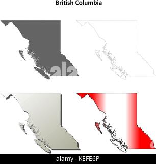 British Columbia province outline map Stock Vector Image & Art - Alamy