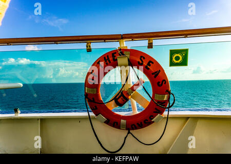 Life preserver, cruise ship, Mediterranean Sea, Europe Stock Photo - Alamy