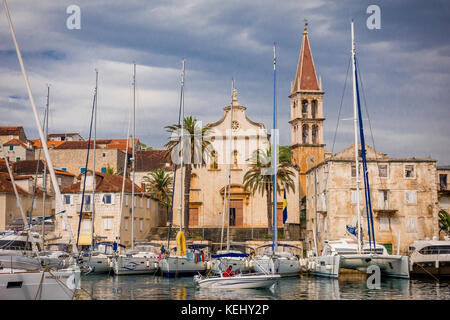 Vis Marina in the heart of the old town. Croatia Stock Photo - Alamy