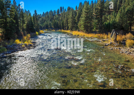 blackfoot river at clearwater junction near ovando, montana Stock Photo ...