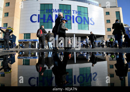 Fans outside the stadium before the Premier League match at the ...