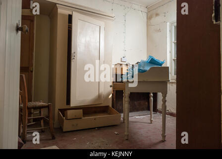 Doctor office with log books from 1957 in abandoned sanatorium ...