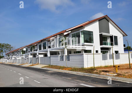 Newly built terrace house under the blue skies Stock Photo - Alamy