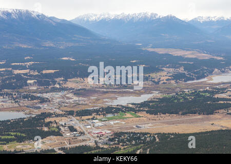 Aerial View of the Town of Invermere BC Stock Photo - Alamy