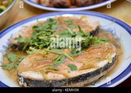 Mock fish made for vegetarian serves in a dish Stock Photo - Alamy