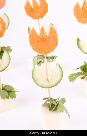 appetizer, carrot,cucumber and cheese with flower shape Stock Photo - Alamy