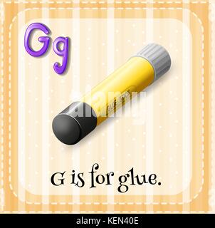 Flashcard letter G is for glue Stock Vector Image & Art - Alamy