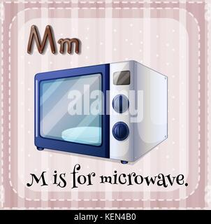 Flashcard letter M is for microwave illustration Stock Vector Image ...