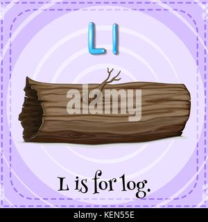 Flashcard letter L is for log Stock Vector Image & Art - Alamy