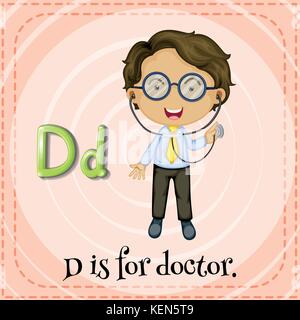 Flashcard letter D is for doctor illustration Stock Vector Image & Art ...