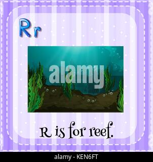 Flashcard alphabet R is for reef illustration Stock Vector Image & Art ...