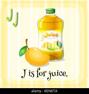 Flashcard letter J is for juice illustration Stock Vector Image & Art - Alamy