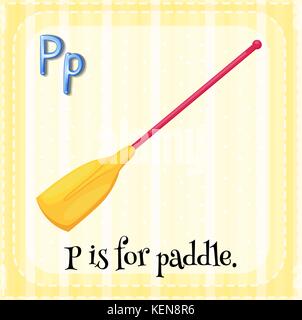 Flashcard letter P is for paddle illustration Stock Vector Image & Art ...