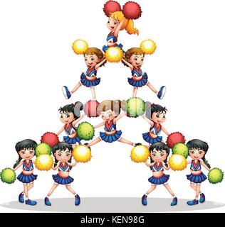 Cheerleading isolated cartoon vector illustration Physical education ...