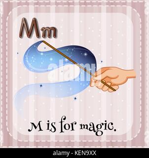 Flashcard letter M is for magic illustration Stock Vector Image & Art ...