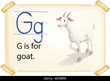 Flashcard letter G is for goat illustration Stock Vector Image & Art ...