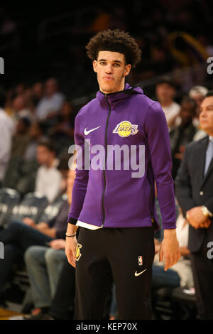 New Orleans Pelicans guard Lonzo Ball (2) in the first half of an NBA ...