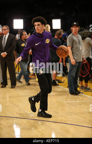 New Orleans Pelicans guard Lonzo Ball (2) in the first half of an NBA ...