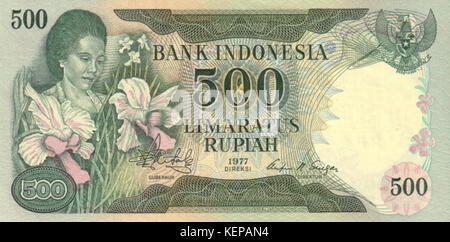 Banknote for 500 Rupiah; Indonesia, 1977 Perum Printing Money Imp Stock ...
