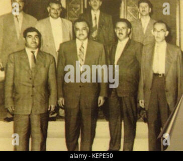 A photograph of Egyptian leaders Gamal Abdel Nasser and Anwar Sadat ...