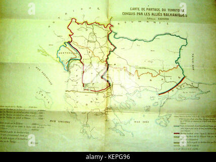 Karta Makedonija 1913 Stock Photo - Alamy