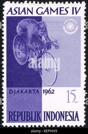 Asian Games 1962 stamp of Indonesia Stock Photo - Alamy