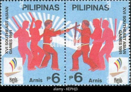 Southeast Asian Games 1991 stamp of the Philippines Stock Photo - Alamy