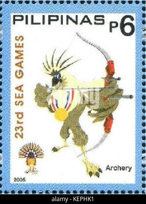 Southeast Asian Games 2005 stamp of the Philippines Badminton Stock ...