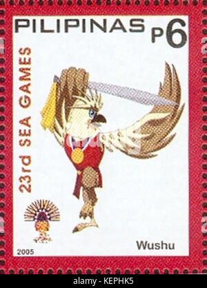 Southeast Asian Games 2005 stamp of the Philippines Arnis Stock Photo ...