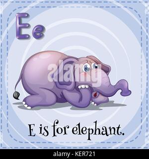 Flashcard letter E is for elephant Stock Vector Image & Art - Alamy
