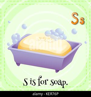 Flashcard letter S is for soap Stock Vector Image & Art - Alamy