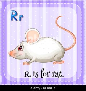 Flashcard letter R is for rat Stock Vector Image & Art - Alamy