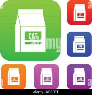Bag with animal food flat color icon Stock Vector Image & Art - Alamy