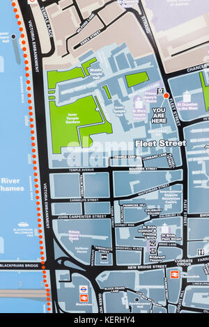 England, London, Westminster, Street Map showing Houses of Parliament ...