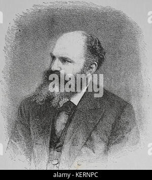 Georg Moritz Ebers, 1837 - 1898, German Egyptologist and writer, wood ...