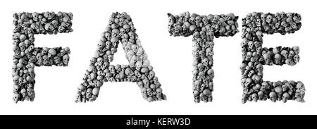 Spooky word made from a skull font. 3D Rendering Stock Photo - Alamy