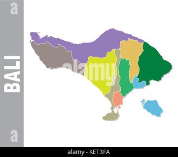 Bali, political map, a province and island of Indonesia Stock Vector ...