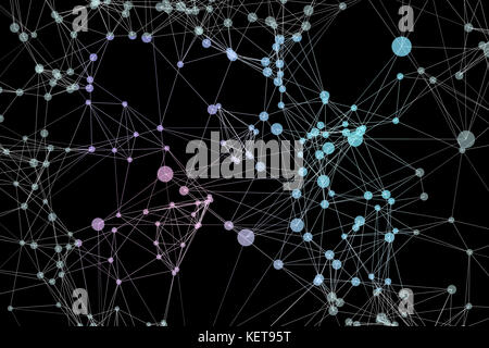 Global network connections with points and lines. Wireframe background. Abstract connection ...