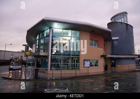 Bridgend bus station in Bridgend, Wales, UK Stock Photo - Alamy