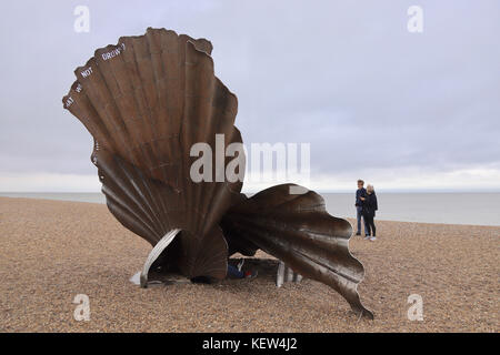 Maggie Hamblin Shell Sculpture Aldeburgh Suffolk UK Beach Sea Front ...