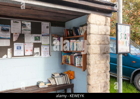 Bus Stop Books (to beg, borrow or exchange) in a bus stop on the Brecon ...