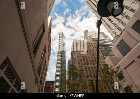 The 21-story sliver building at 19 Park Place in Tribeca in New York on ...