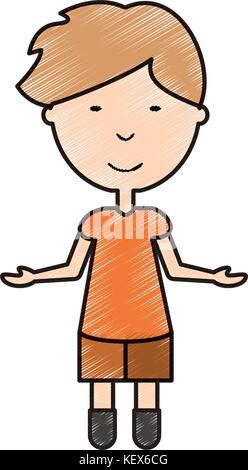 colored man with open arms over white background vector illustration ...