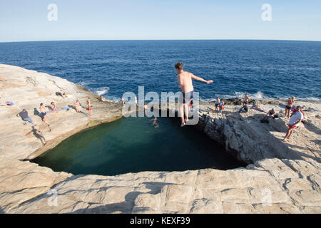 Giola, the lagoon, near the village Astris, Thassos, Greece, Greek ...
