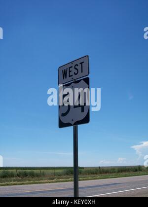 Interstate Highway sign Texas Stock Photo - Alamy