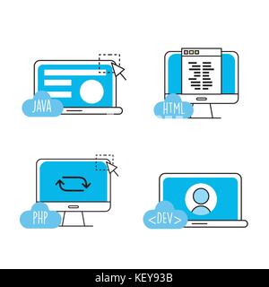 set webside code programmer technology Stock Vector Image & Art - Alamy