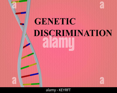 3D illustration of GENETIC CODE script with double helix , isolated on ...