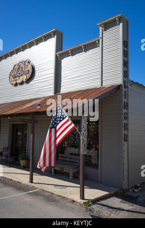 January 7, 2016 Bandera, Texas, USA: western style store front in the ...