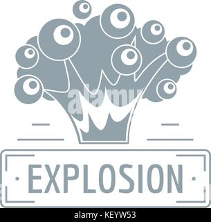 Explosion logo, simple gray style Stock Vector Image & Art - Alamy